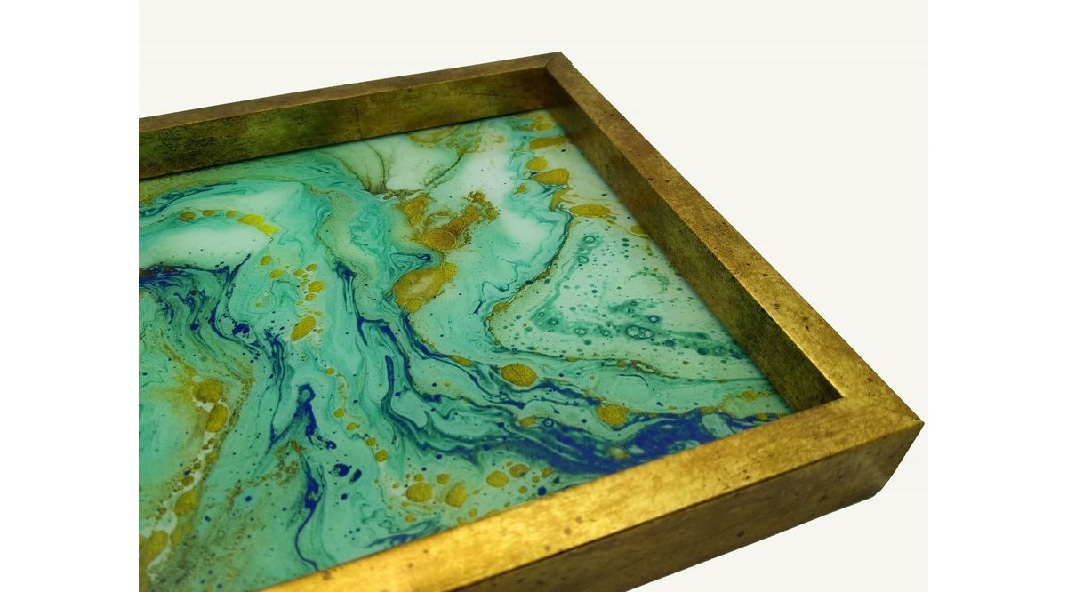 ARTE CASERO CAM BASKI MARBLE TEPSİ 22X37CM FİYATI - Vivense