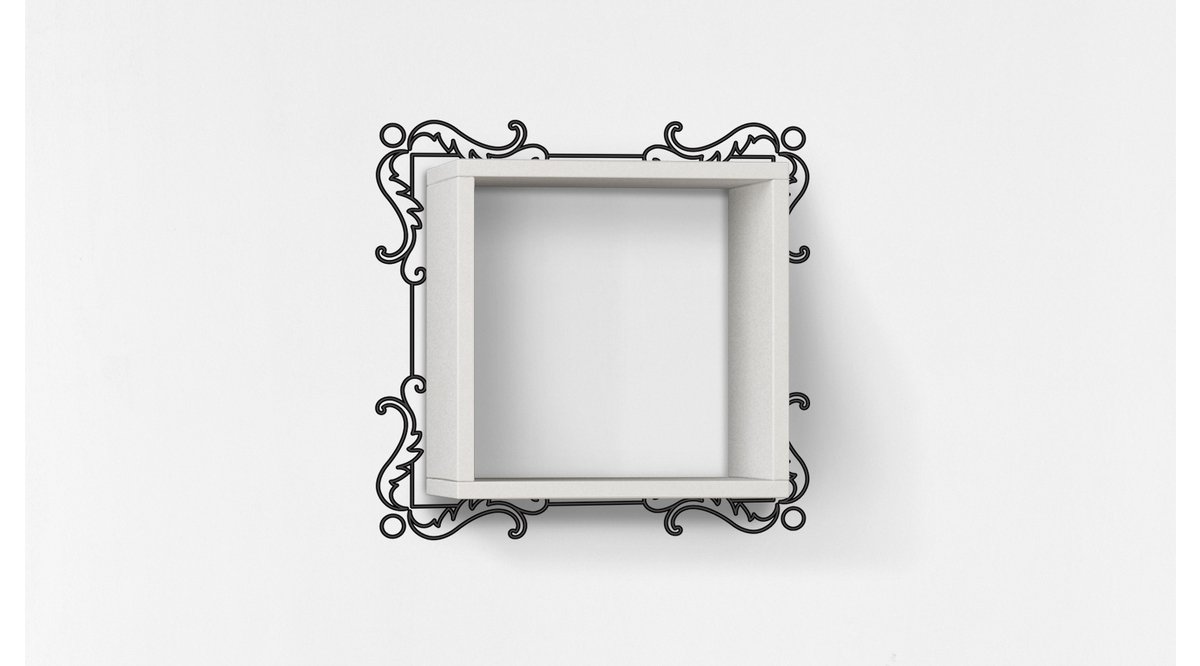 FRAME STICKERLI DUVAR RAFI BEYAZ FİYATI - Vivense