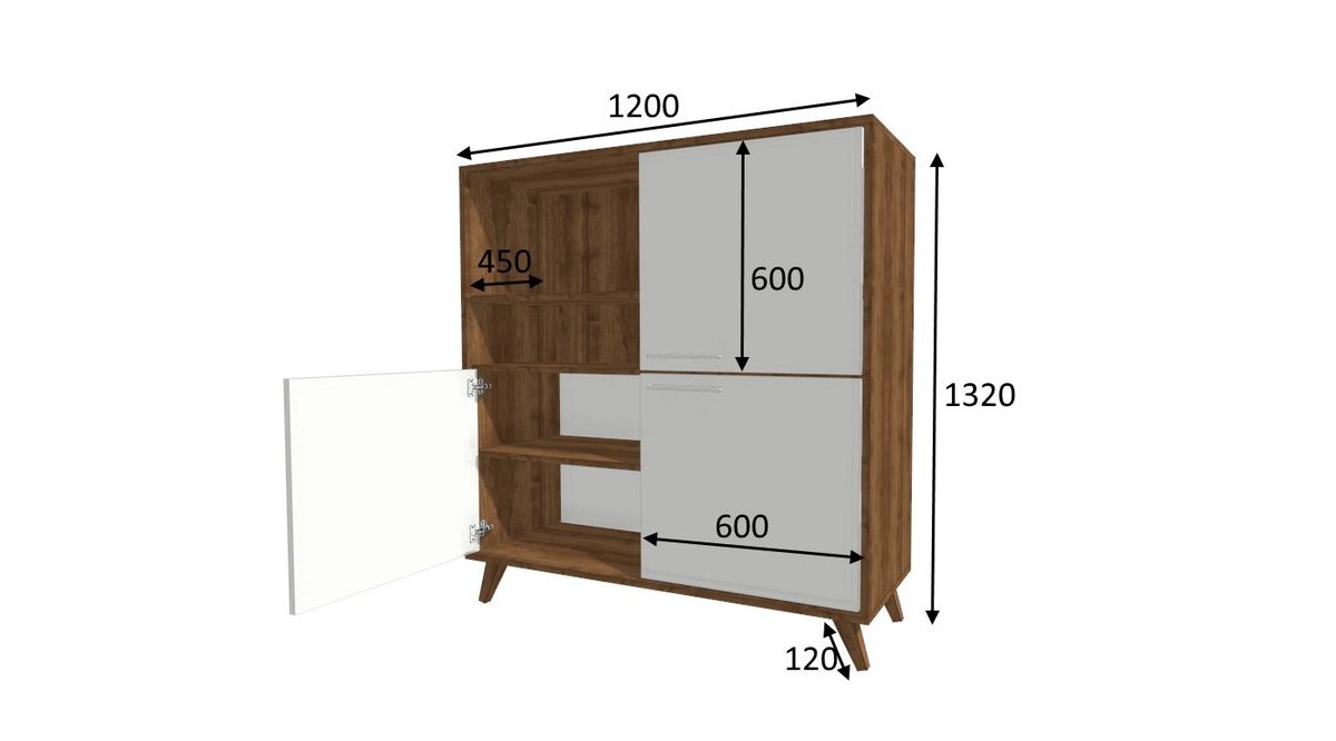 OSLO VİTRİN 120 CM FİYATI - Vivense