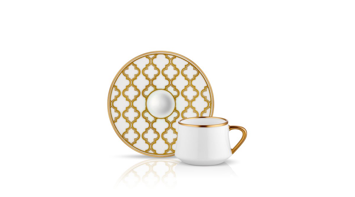 KOLEKSİYON SUFİ TÜRK KAHVESİ SET ALTILI VIYANA ALTIN FİYATI - Vivense