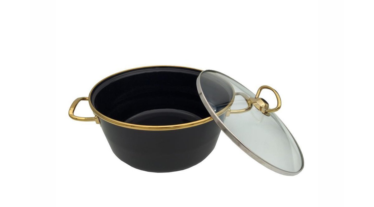 QEDİ EMAYE DERİN TENCERE 20CM SİYAH FİYATI - Vivense