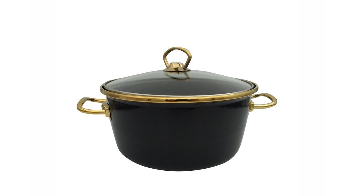 QEDİ EMAYE DERİN TENCERE 20CM SİYAH FİYATI - Vivense