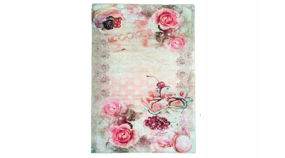 GİZ HOME ARMONİ BASKILI KİLİM KIRAZLI COOKIES 120X180