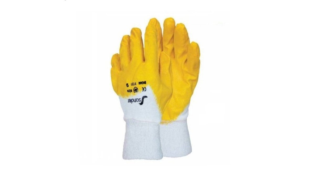 SANDER NP01 SARI NİTRİL ELDİVEN 12 ADET L