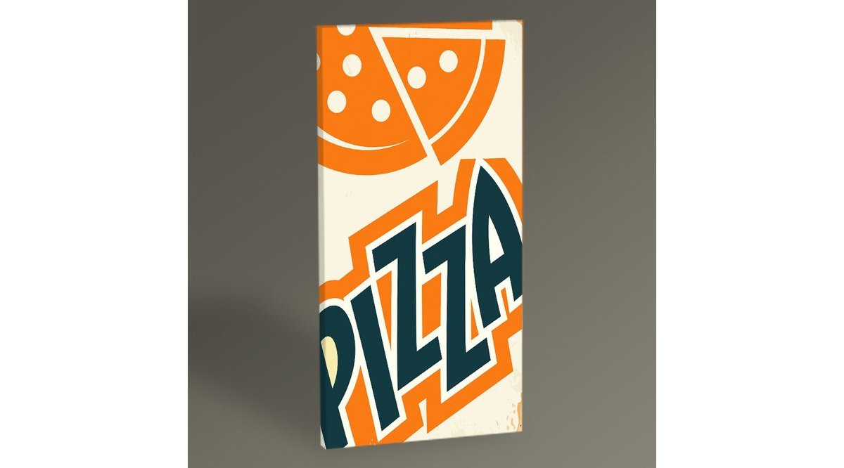 PİZZA VİNTAGE TABLO 60X30