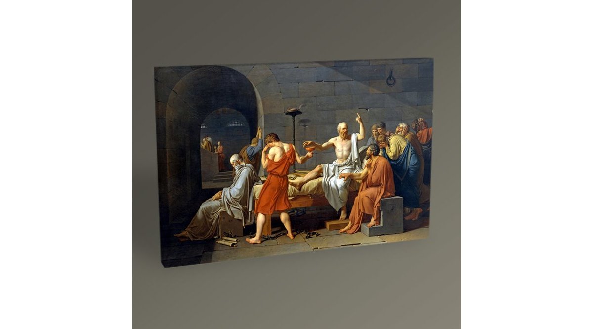 JACQUES LOUİS DAVİD THE DEATH OF SOCRATES TABLO 30X20 FİYATI - Vivense