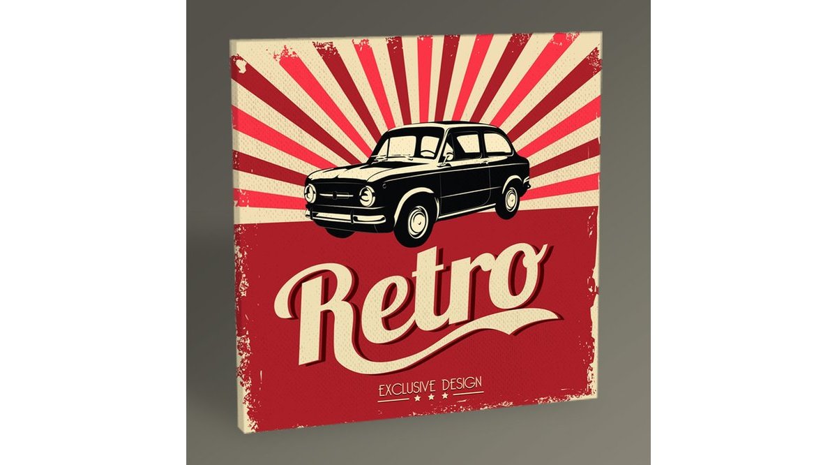 RETRO CAR TABLO 30X30
