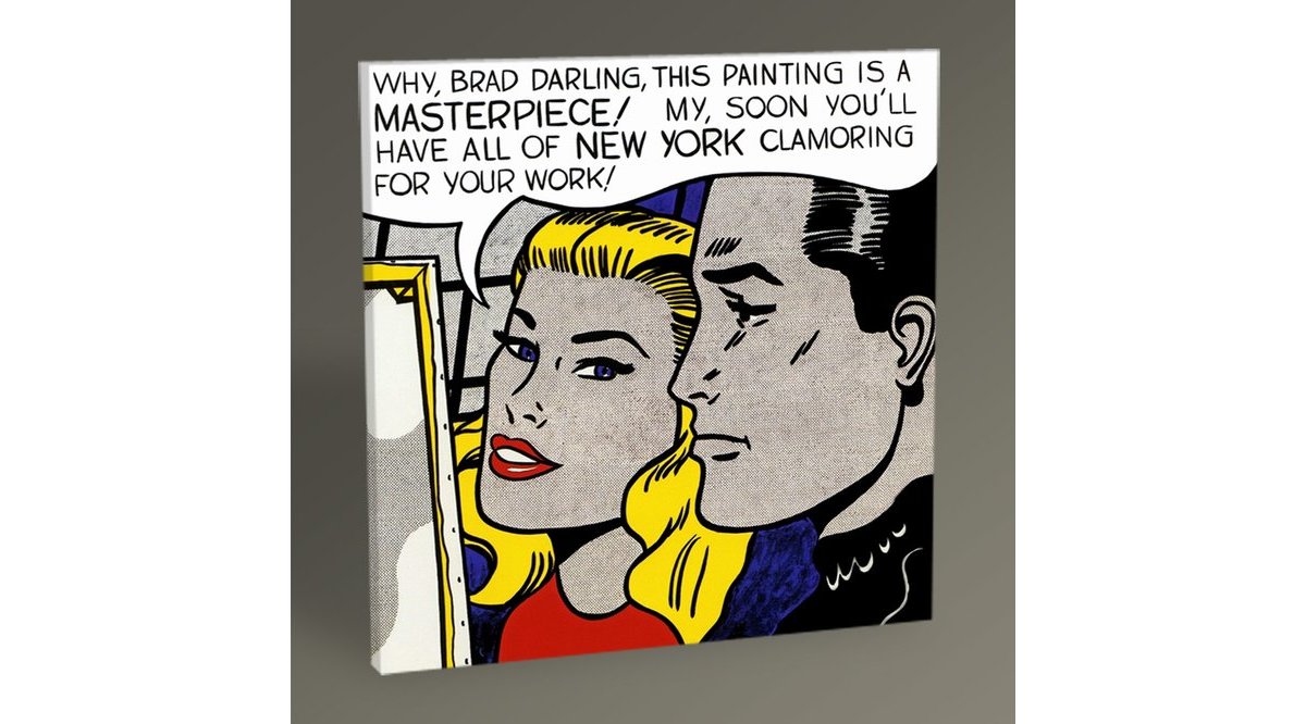 ROY LİCHTENSTEİN MASTERPİECE TABLO 30X30 FİYATI - Vivense