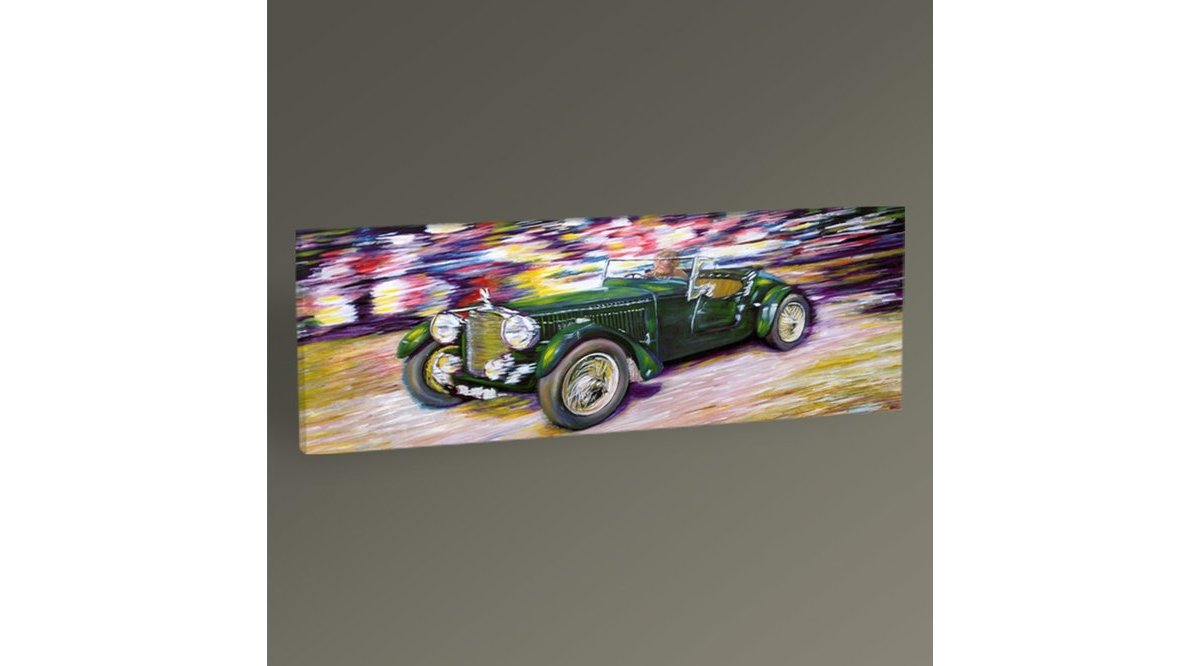 GREEN RACE CAR TABLO 60X20 FİYATI - Vivense