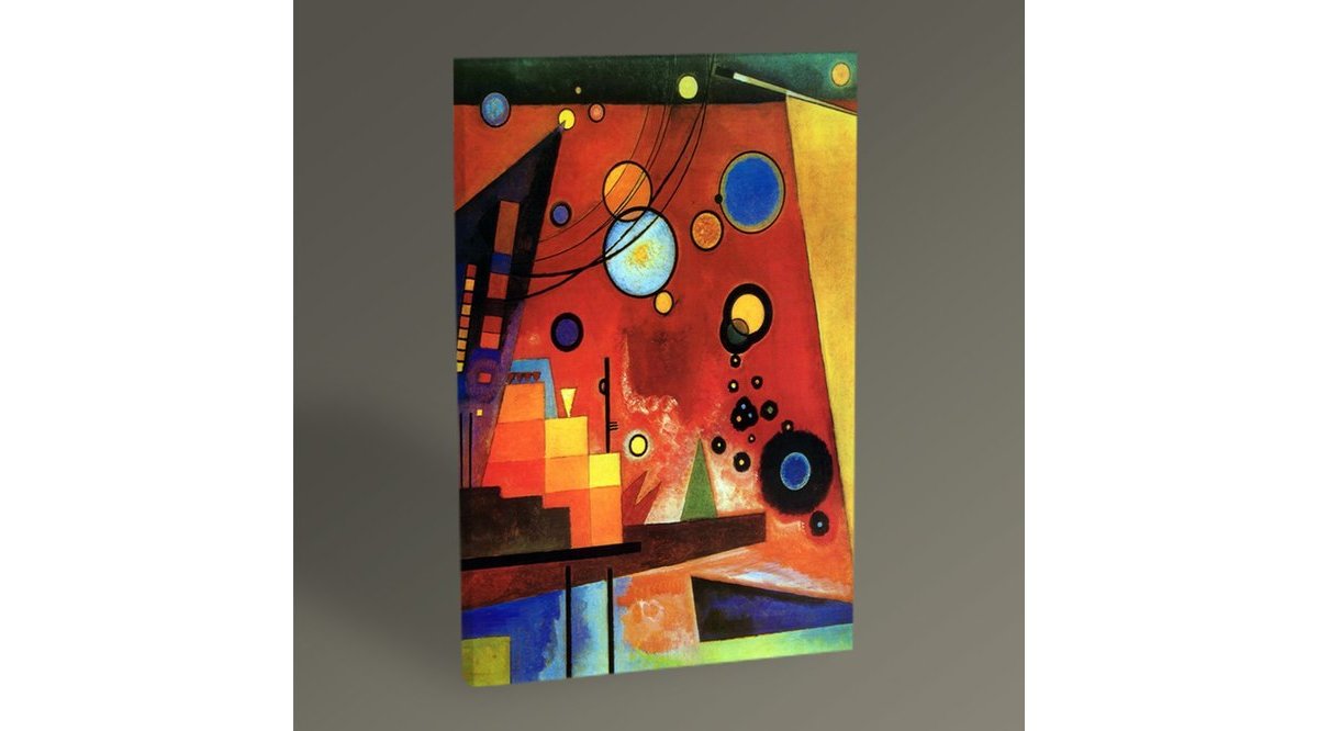 WASSİLY KANDİNSKY HEAVY RED TABLO 30X20 FİYATI - Vivense