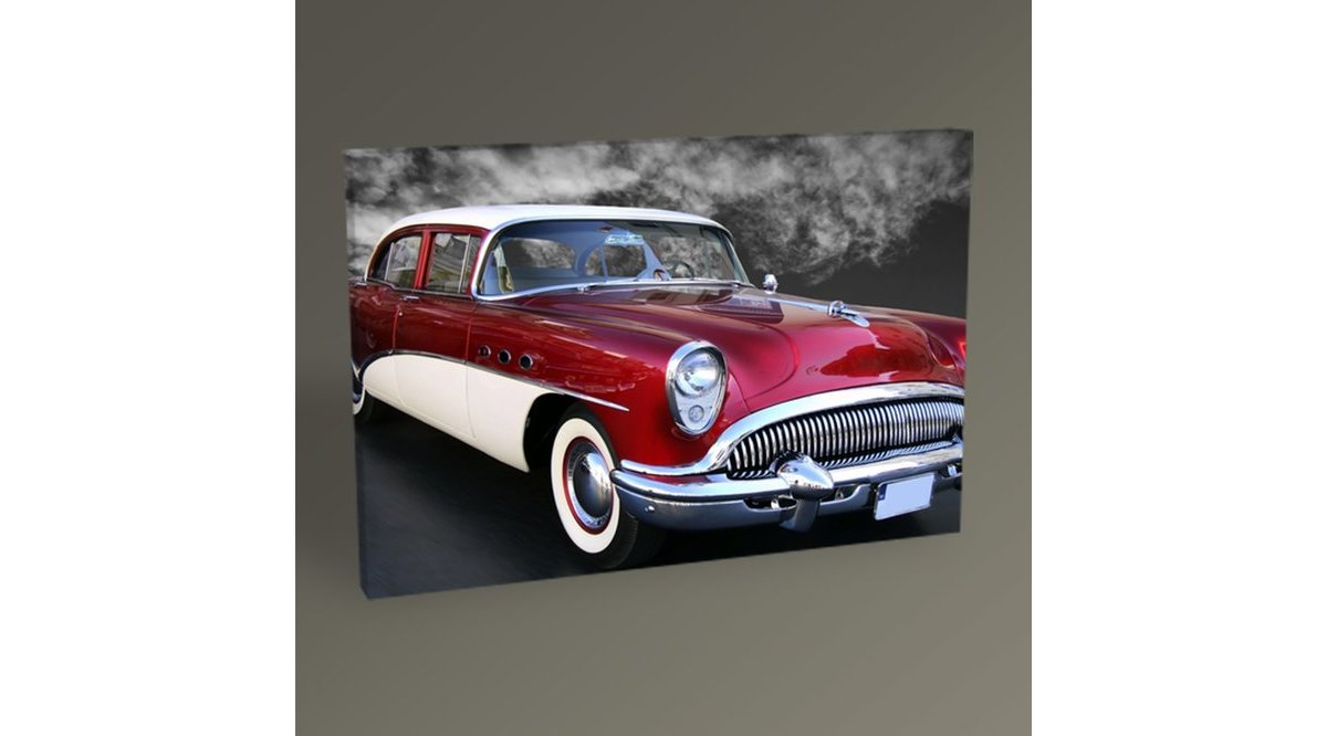 CLASSİCAL RED CAR TABLO 30X20 FİYATI - Vivense