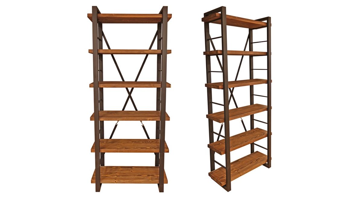 TİMBER AHŞAP KİTAPLIK 90X200_CM CEVİZ