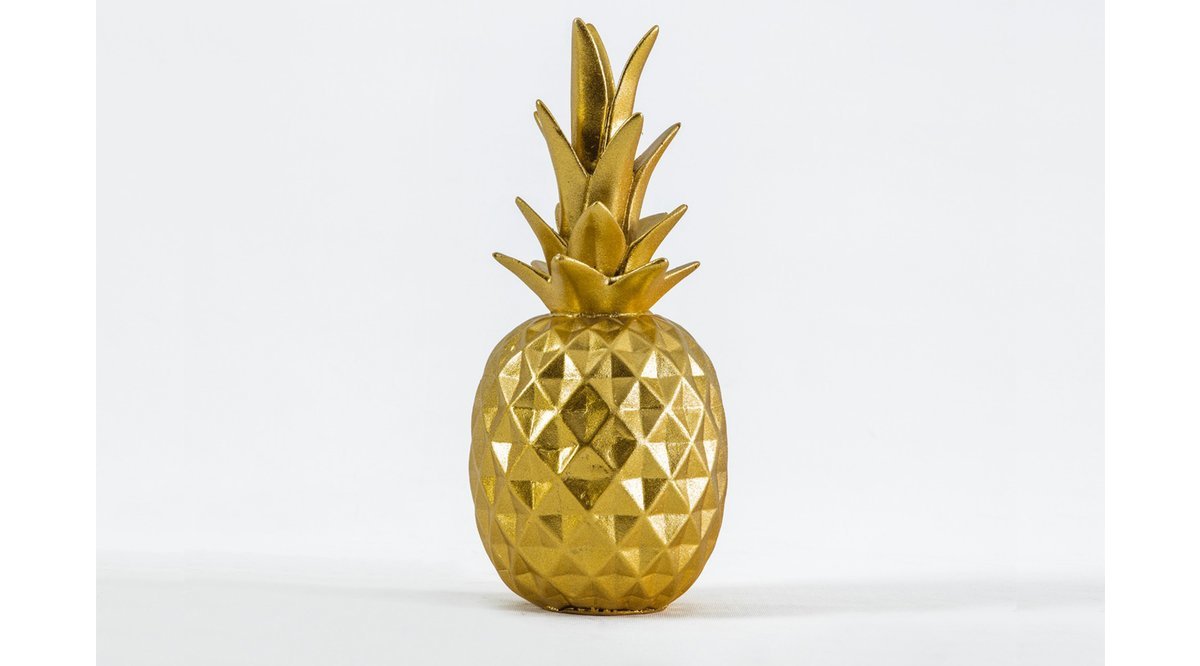 ANANAS KÜÇÜK DEKORATİF OBJE GOLD FİYATI - Vivense